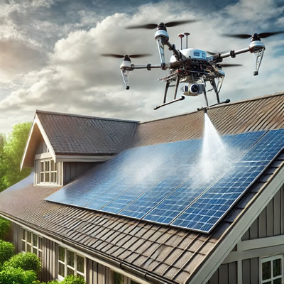 Drone Solar Panel Cleaning | Drone Solar Panel Washing In Mars, PA